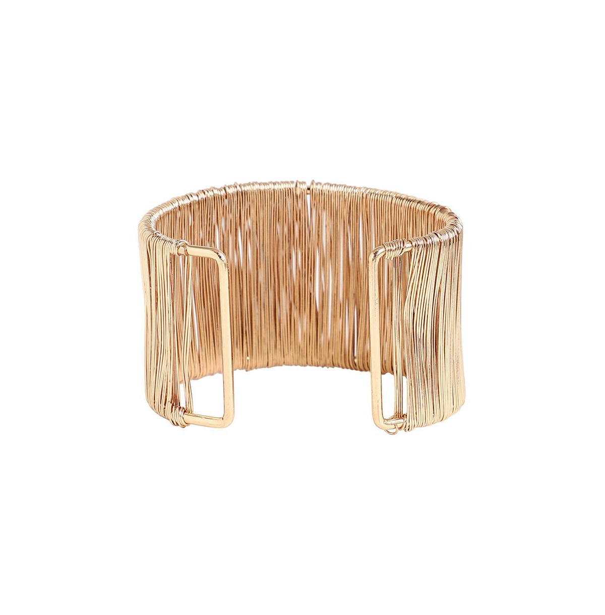 Click here for Sohi Womens Gold Ribbed Wire Cuff Bracelet - Gold prices
