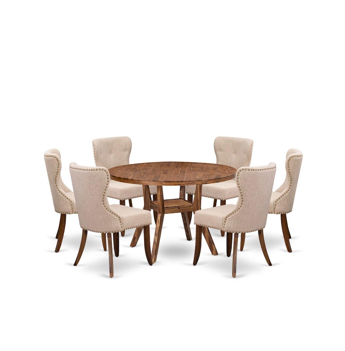 Click here for Luxe by East West Furniture 7 Piece Dining Set For... prices