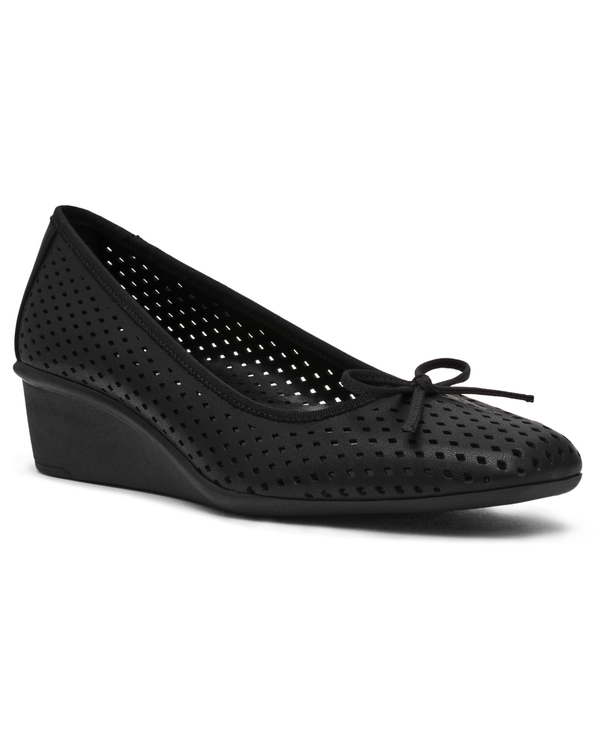 Click here for Anne Klein Womens Winslet Wedge Pumps - Black Smoo... prices