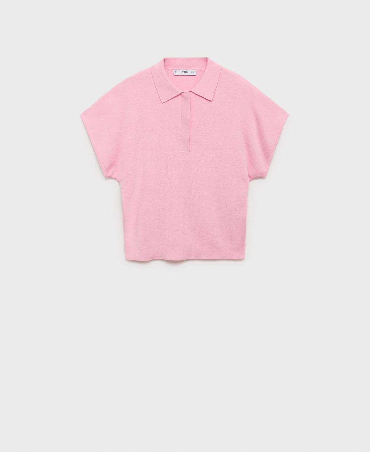 Click here for Mango Womens Short-Sleeved Polo-Neck Sweater - Pin... prices