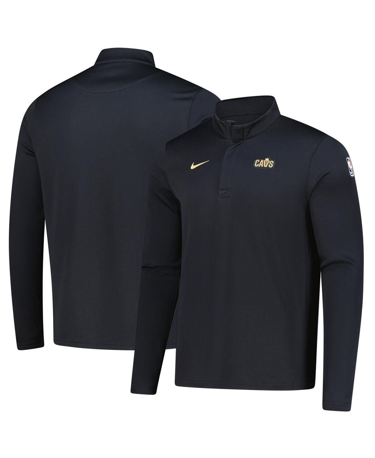 Nike Mens Black Cleveland Cavaliers 2025/26 Authentic Coaches Quarter-Zip Dri-Fit Sweatshirt - Black