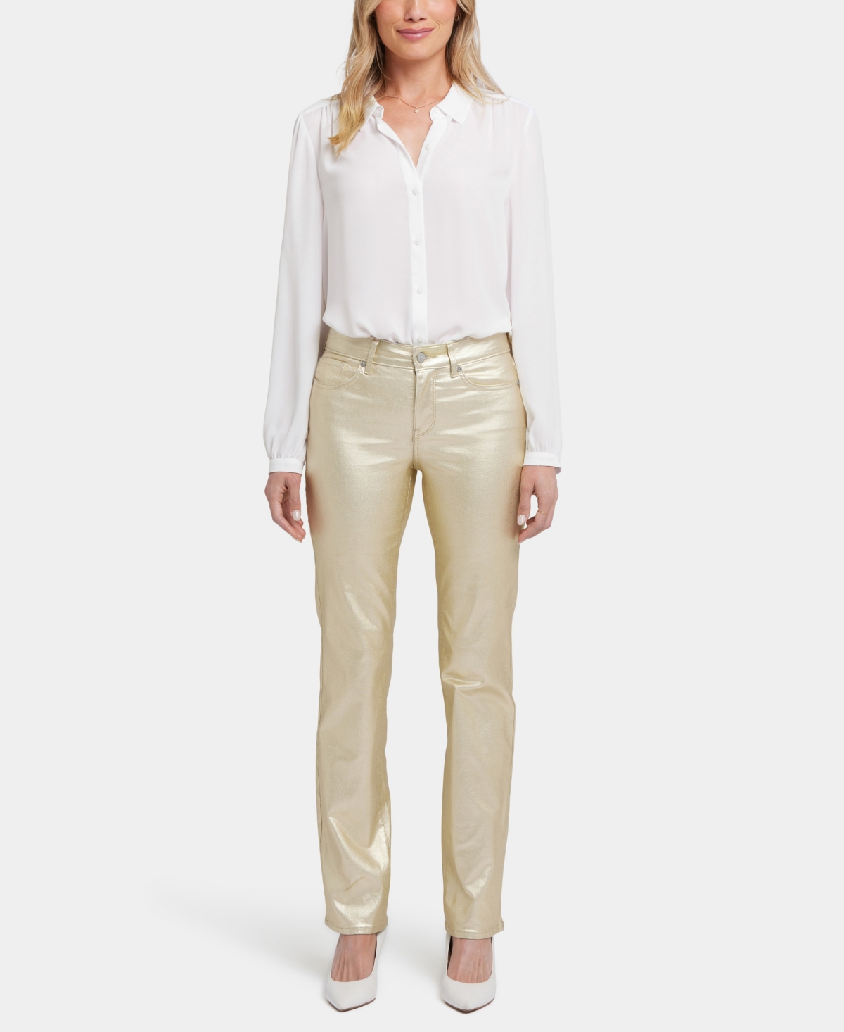 Click here for Nydj Petite Coated Marilyn High Rise Straight Leg... prices