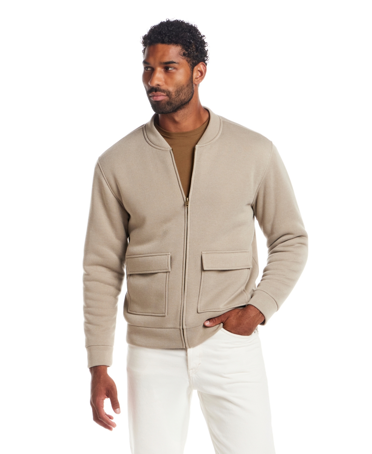Weatherproof Vintage Mens Sherpa Lined Bomber Jacket - Storm Blue
