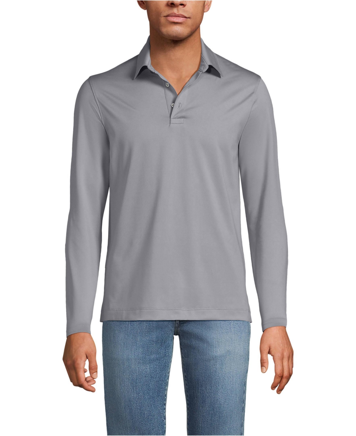 Click here for Lands End School Uniform Mens Rapid Dry Long Sleev... prices