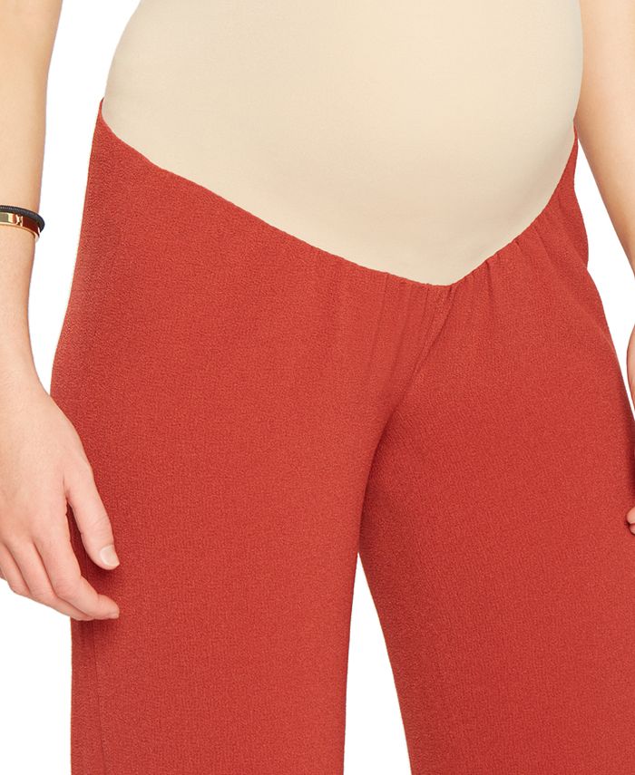 A Pea in the Pod Maternity Wide-Leg Crop Pants - Macy's