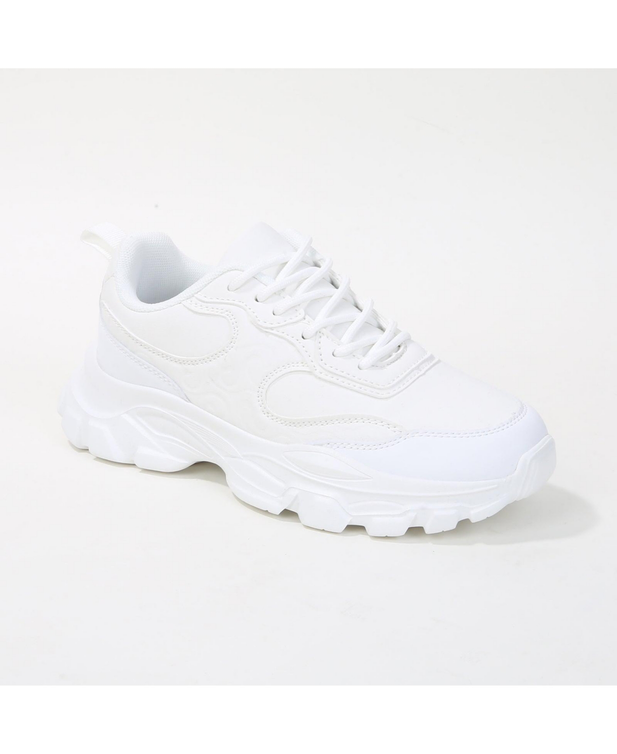 Click here for Berness Lidia Mixed Material Sneakers - White prices