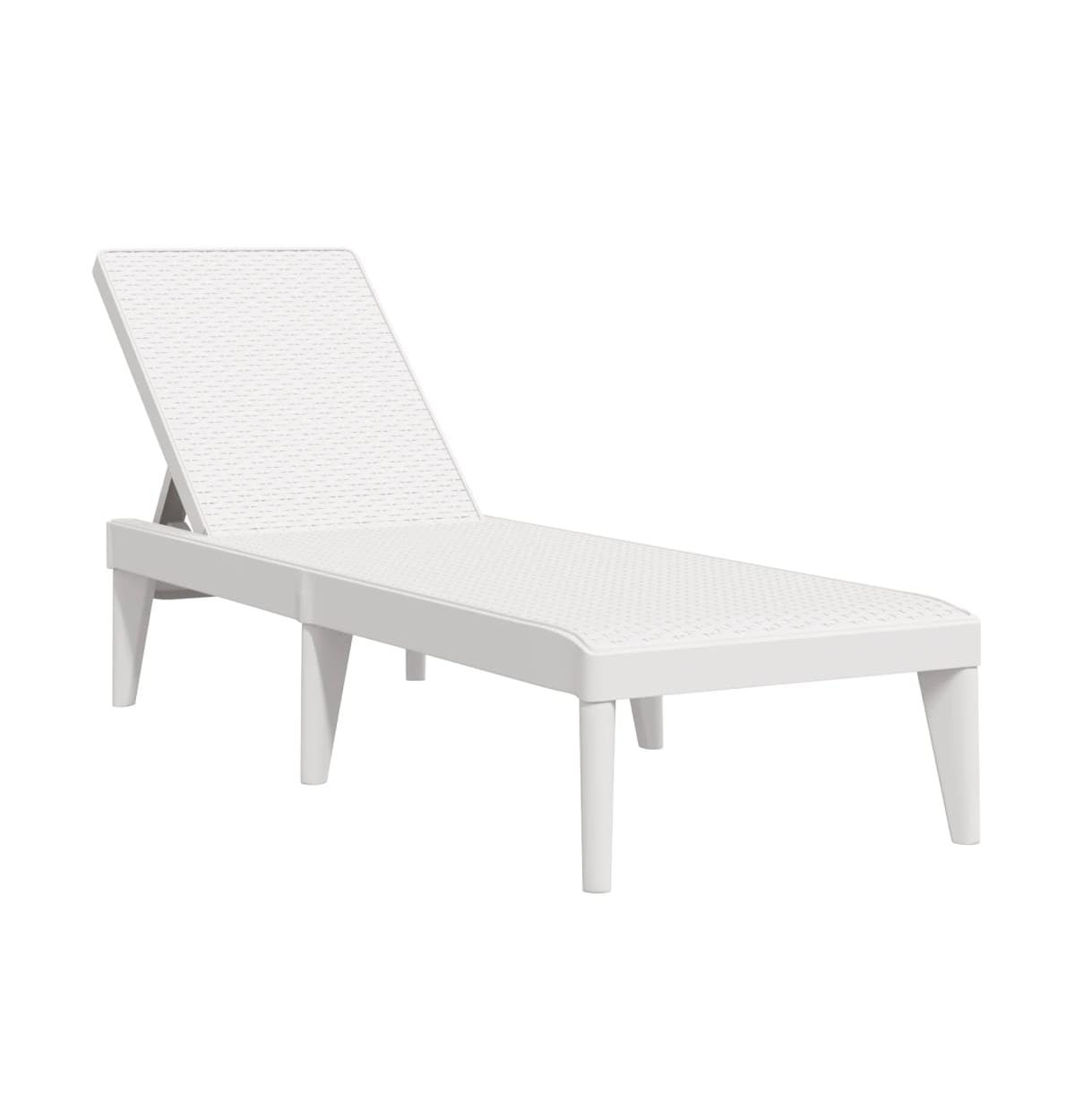 Click here for Sun Lounger White Polypropylene Medium Multi-Posit... prices