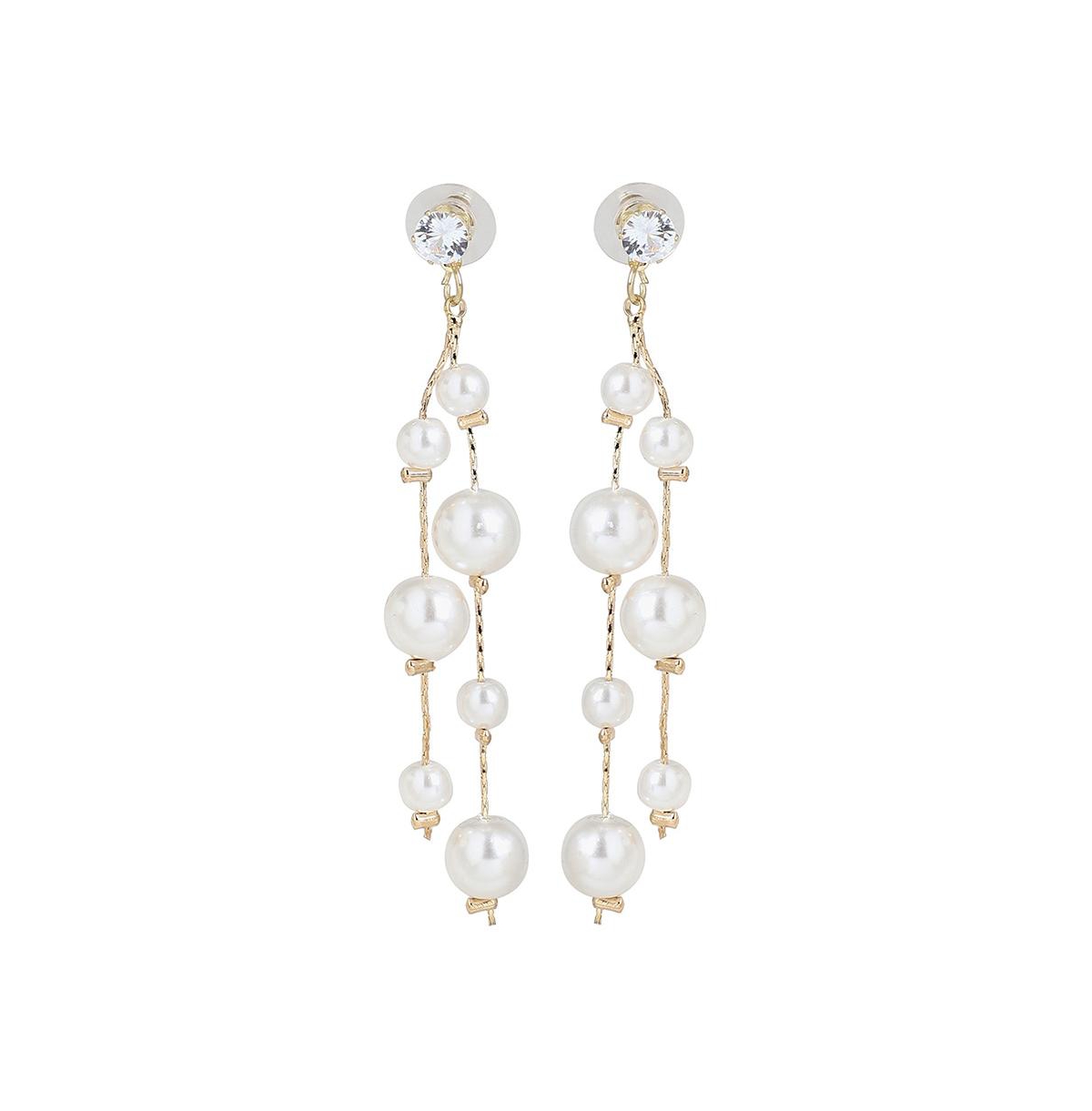 Click here for Sohi Womens White Drop Earrings - White prices