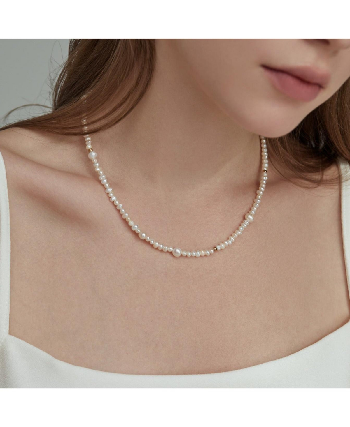 Click here for Emili Pearl Necklace - Gold  white prices