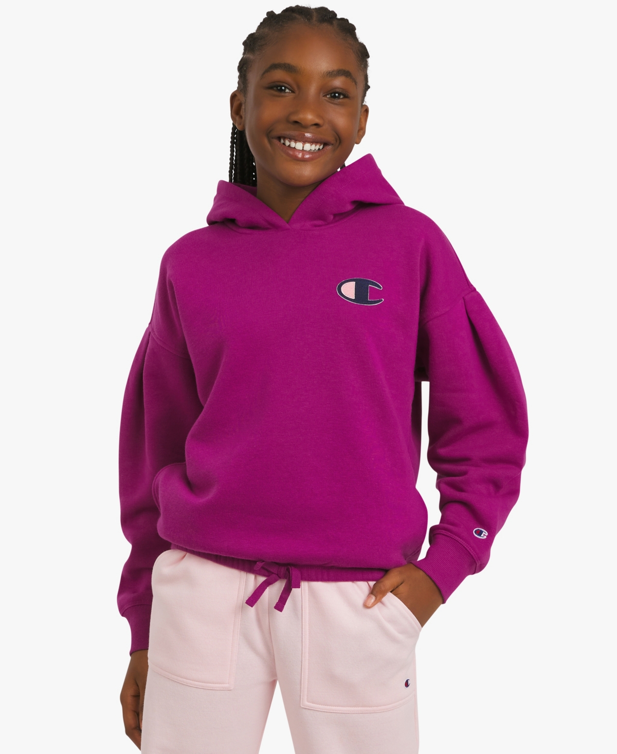Click here for Champion Girls 7-16 Long Sleeve Hoodie - Wild Frui... prices