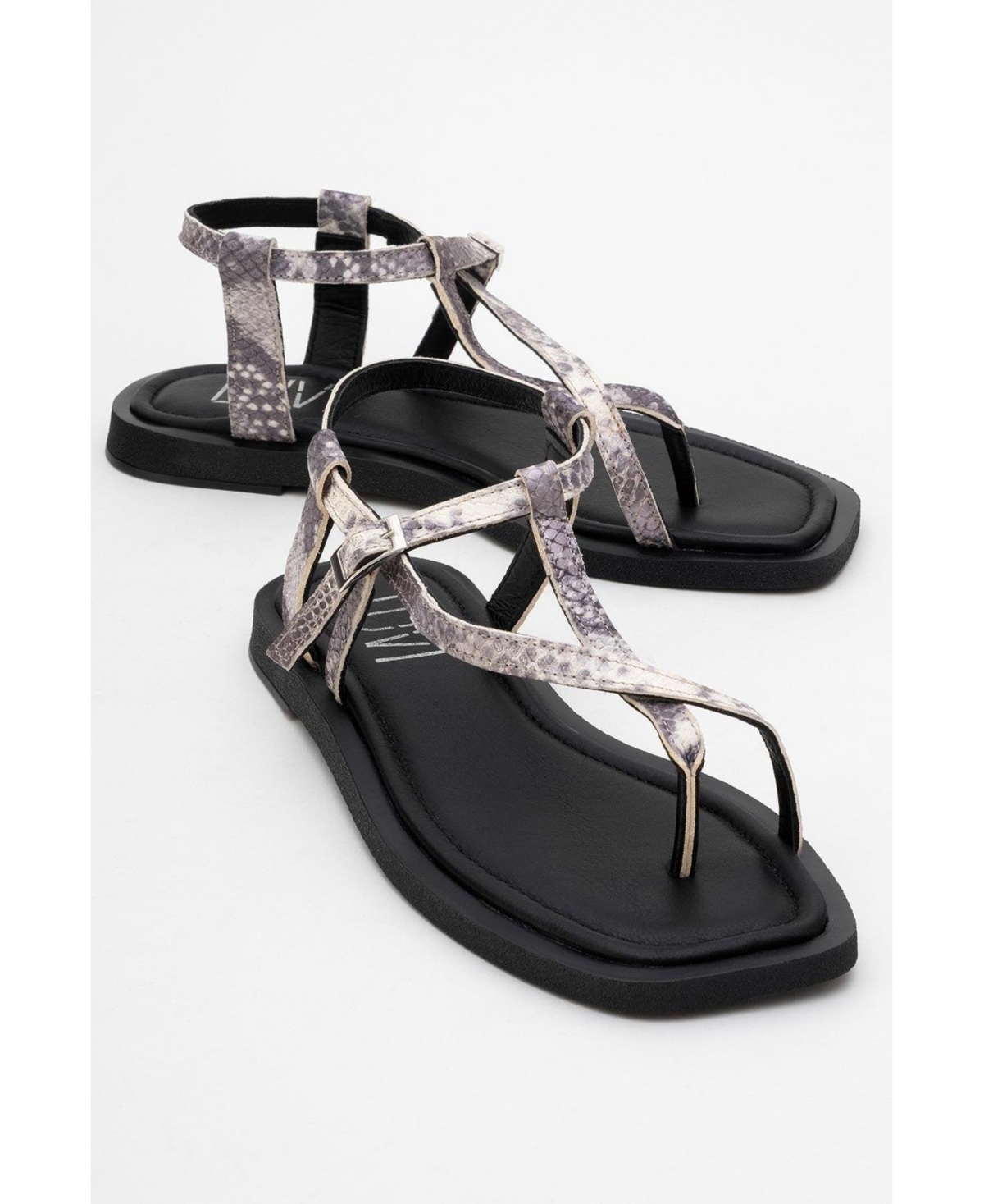 Click here for Forever & Always Shoes Morgana Leather Thong Sanda... prices