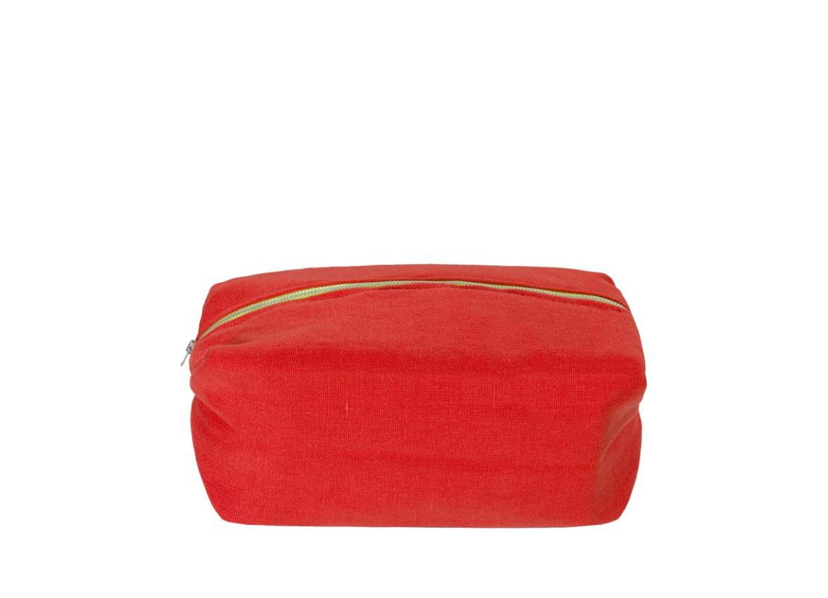 Click here for Brera Lino Nasturtium Large Toiletry Bag - Orange prices