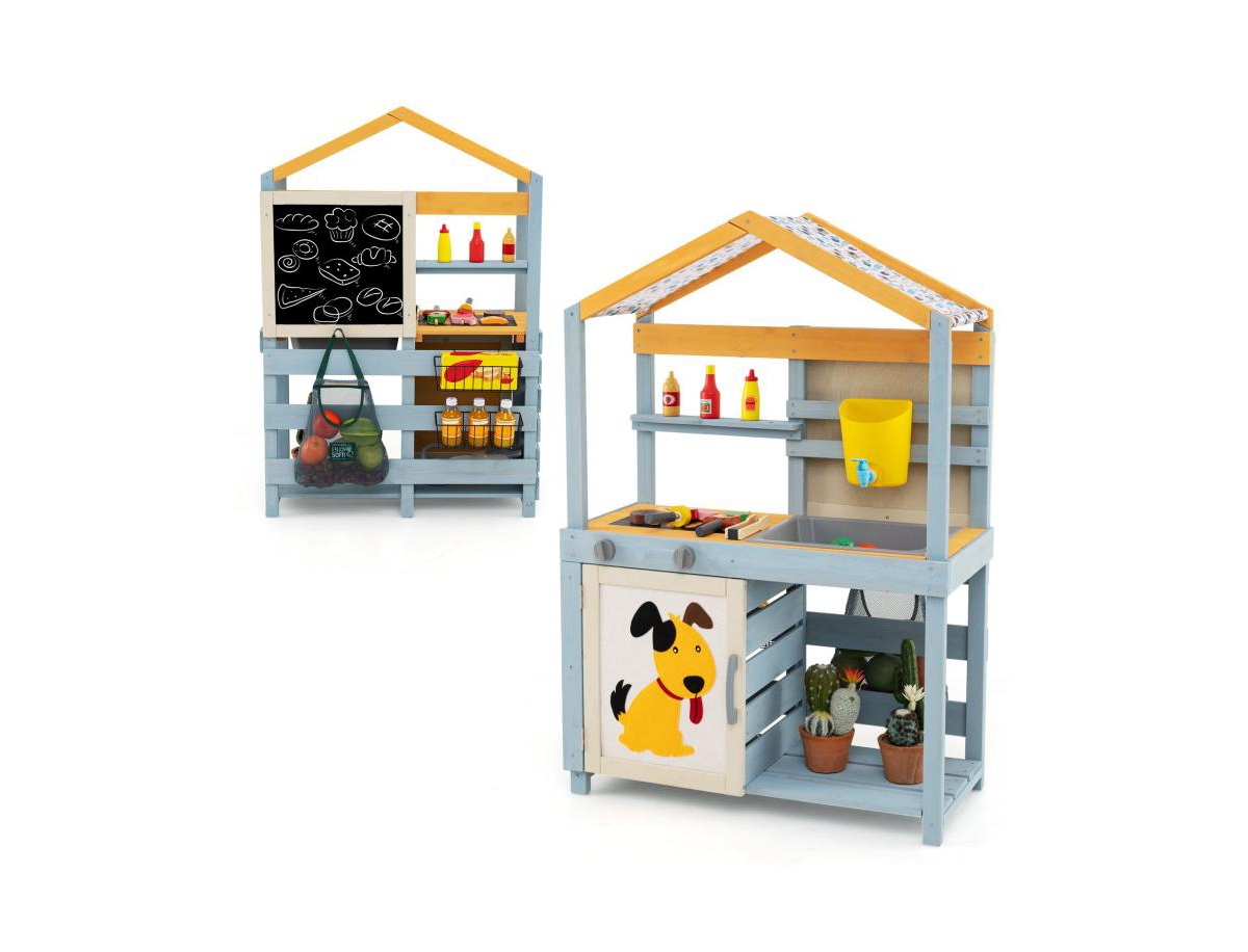 Click here for Akiudex 2-in-1 Outdoor Wooden Mud Kitchen and Groc... prices
