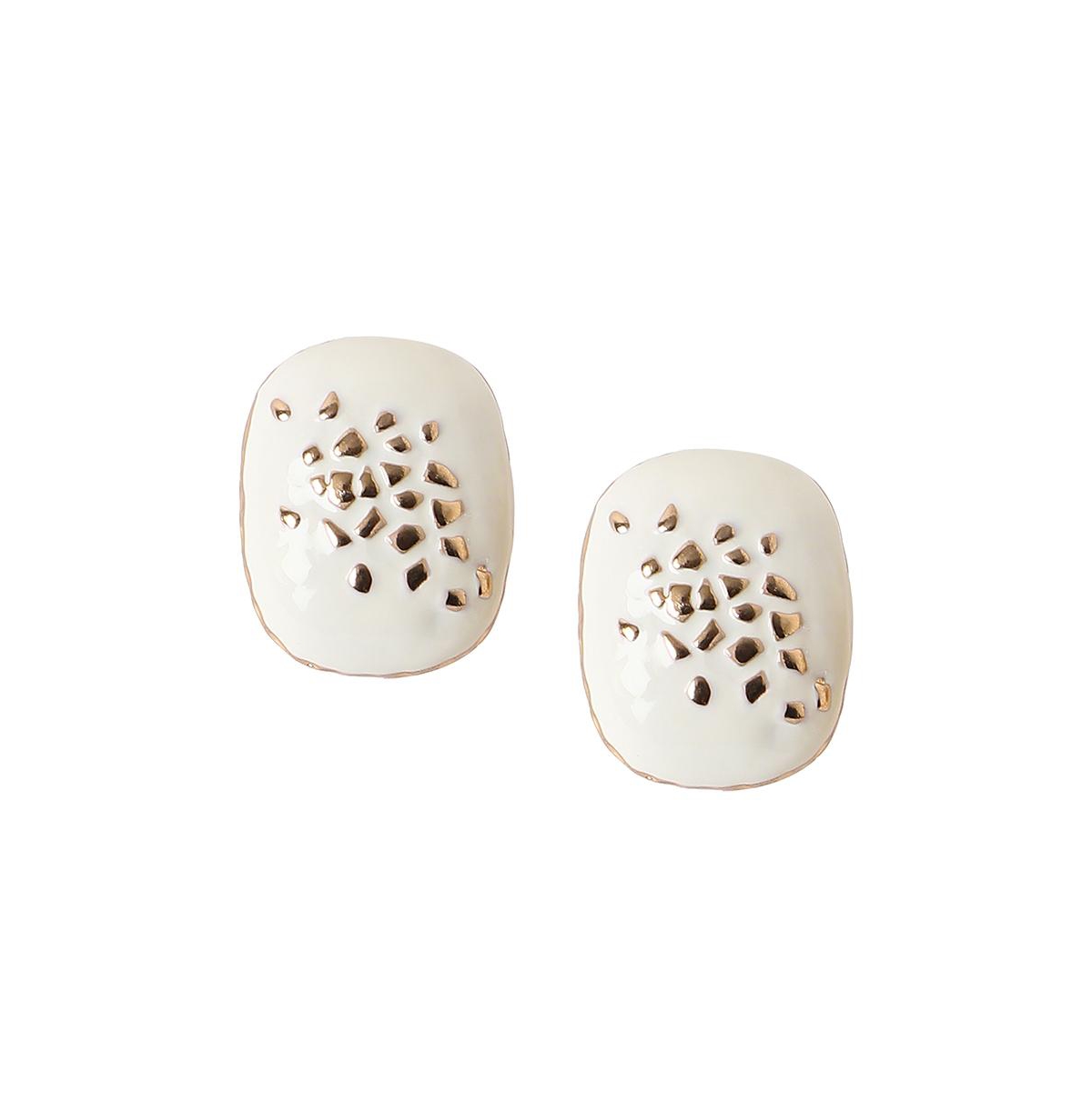 Click here for Sohi Womens The Aureate Stud Earrings - White prices