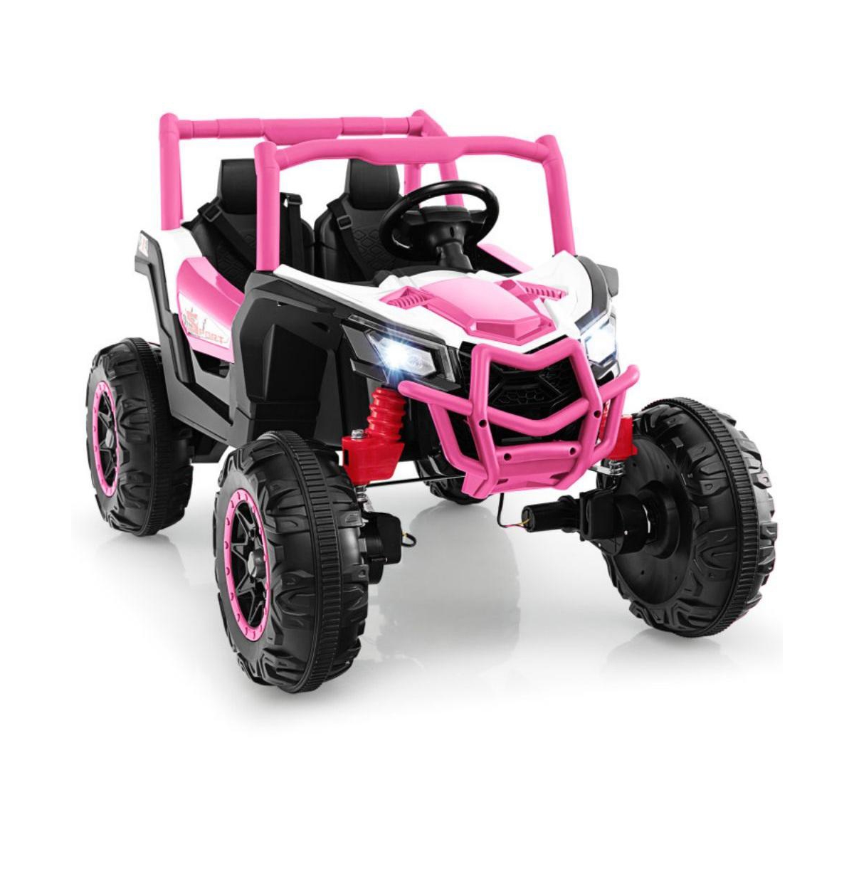 Two Seater Electric Ride On Utv For Kids - Pink