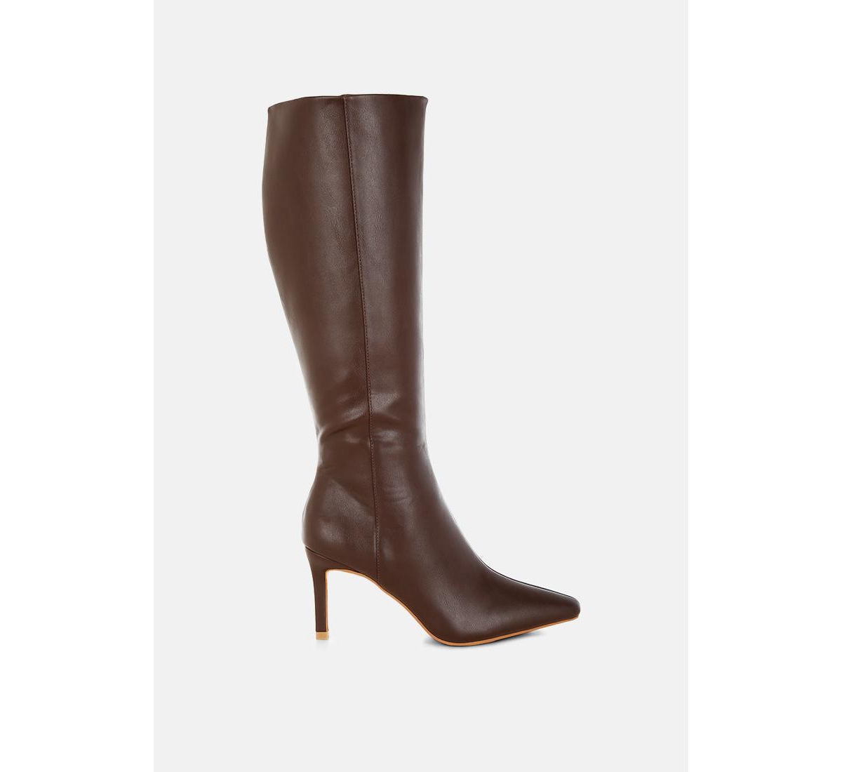 Click here for London Rag Skara Faux Leather Calf Boots Women - B... prices
