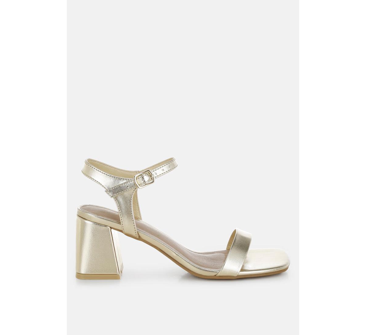 Click here for Kazara Faux Leather Block Heels Women - Gold prices