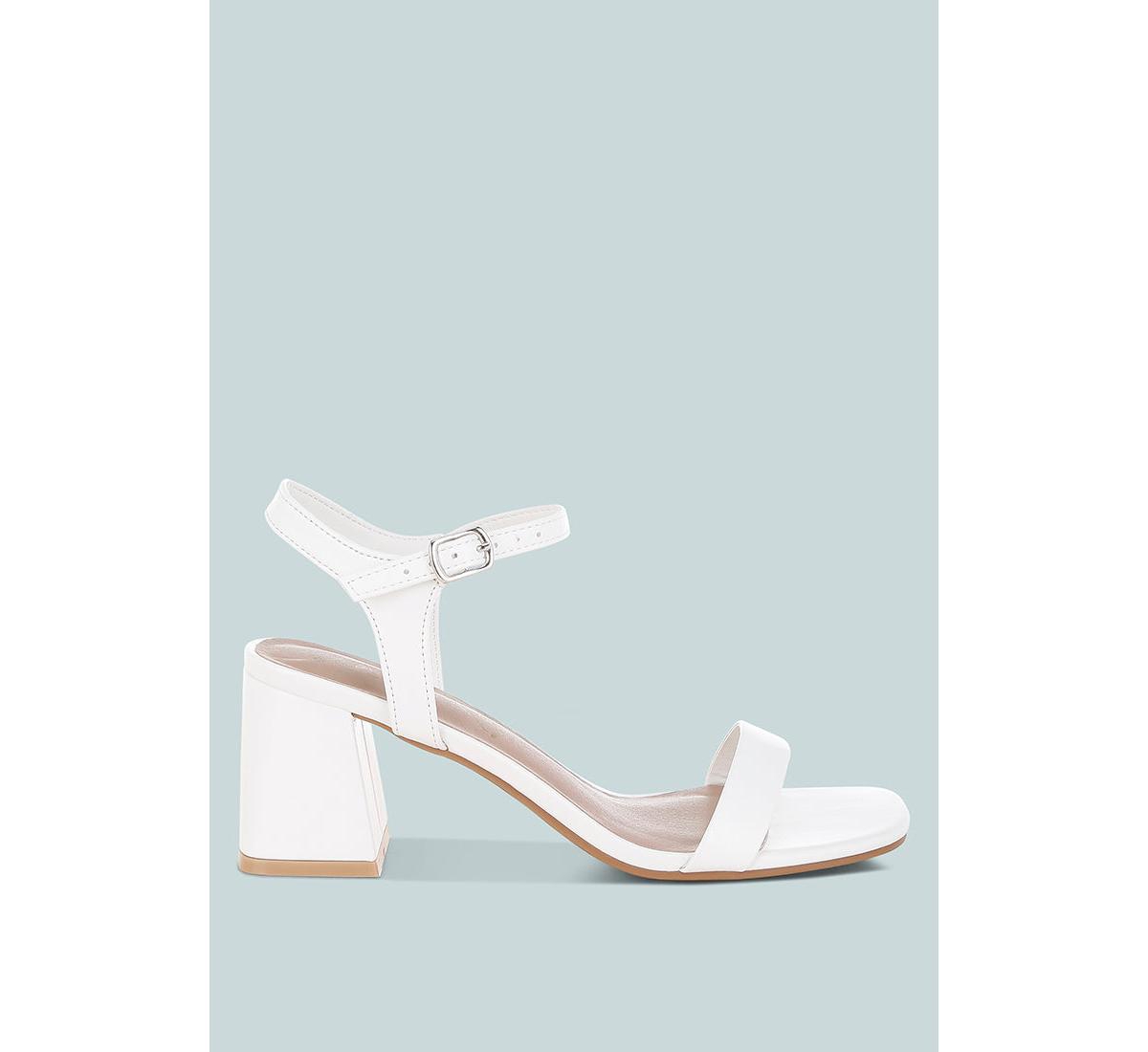 Click here for Kazara Faux Leather Block Heels Women - White prices