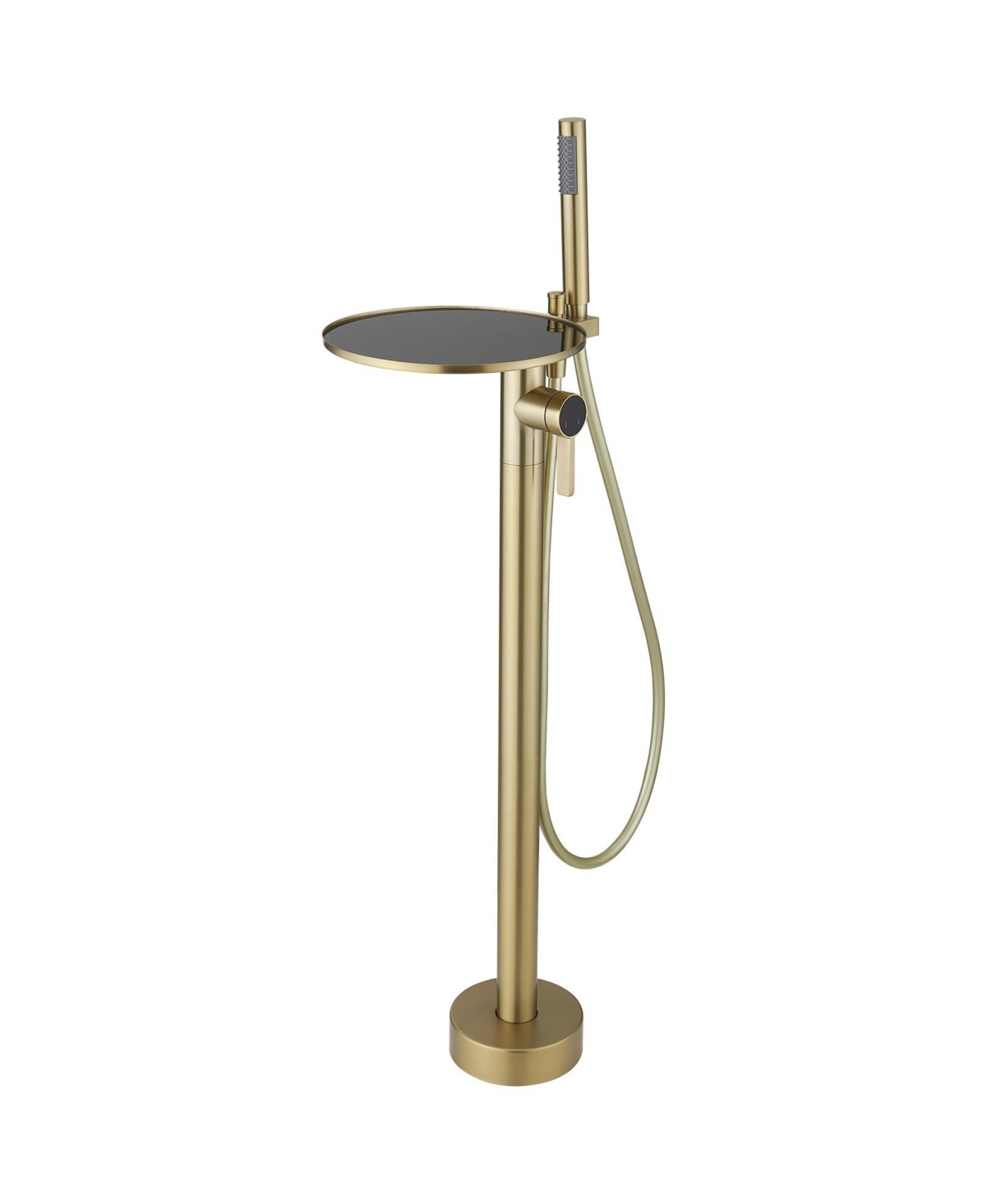 Single Handle 2-Spray Rainfall Square Shower Faucet Set 1.8 Gpm with Tub Spout Combo High pressure in Brushed Gold - Brushed gold