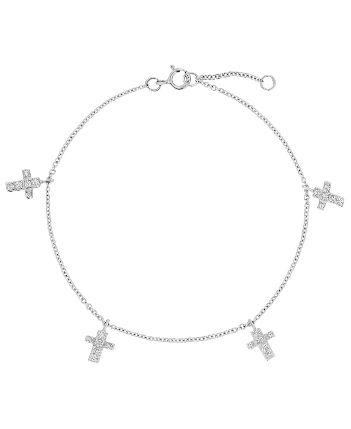 Click here for Macys Cubic Zirconia Cross Bracelet (0.24 ct. t.w.... prices