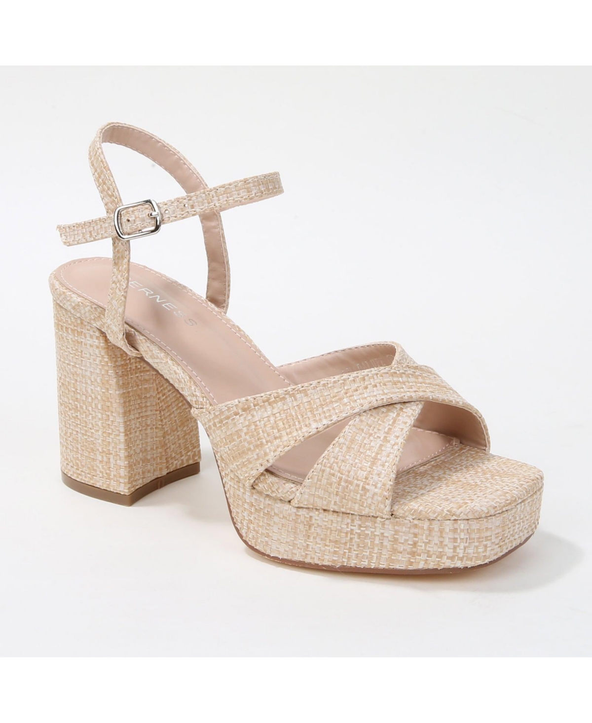 Click here for Berness Guadalupe Crisscross Straps Platform Heels... prices