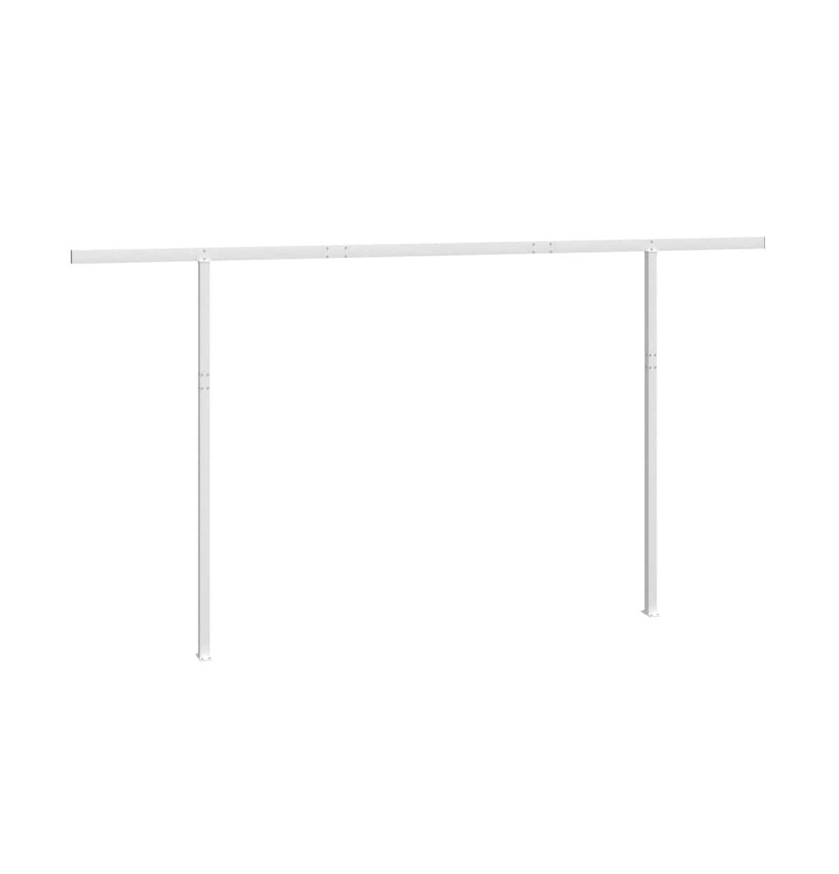 Click here for vidaXL Awning Post Set White Iron 177.2 x 96.5 in... prices