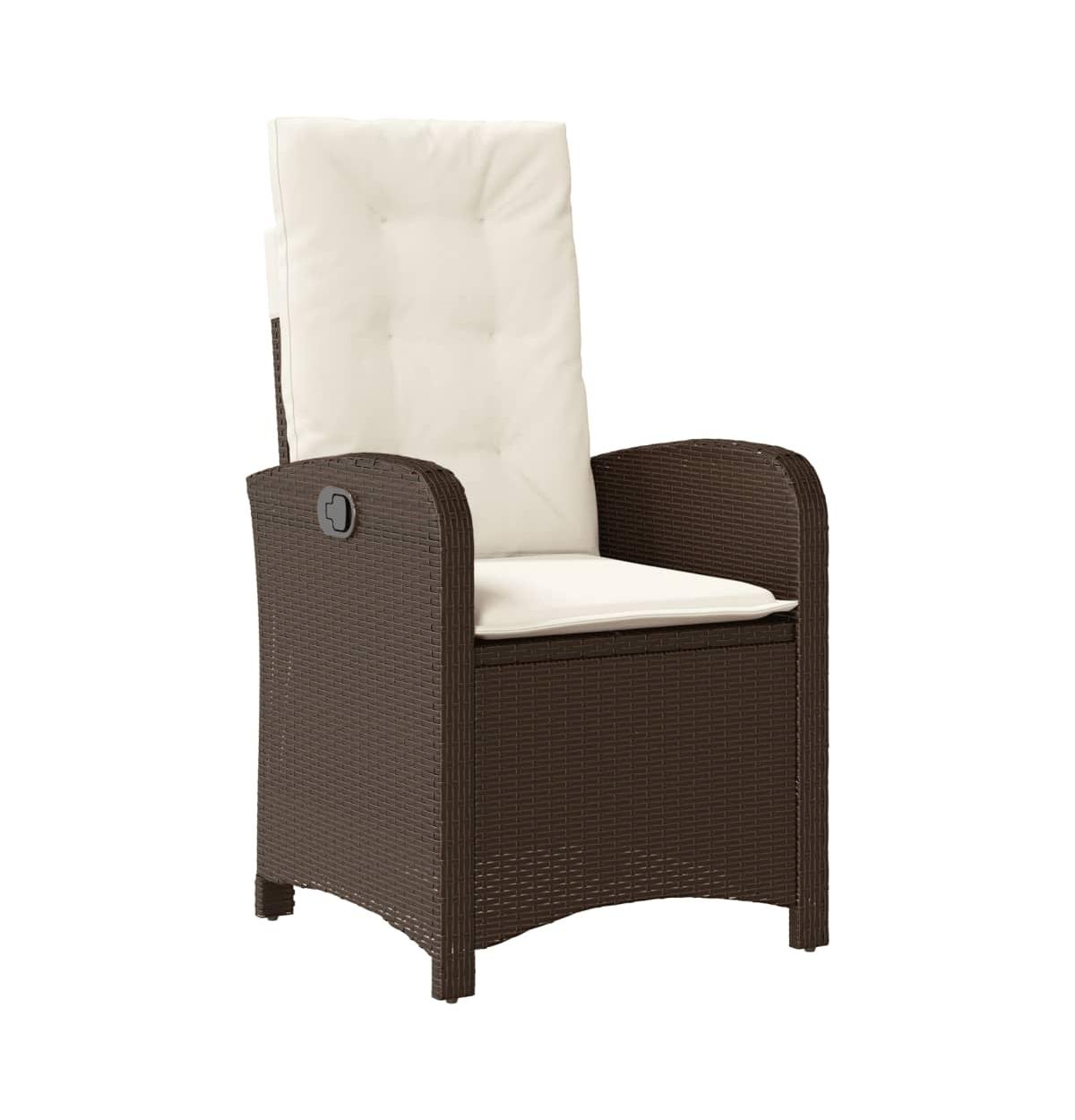 Click here for vidaXL Reclining Garden Chair Brown Pe rattan Medi... prices