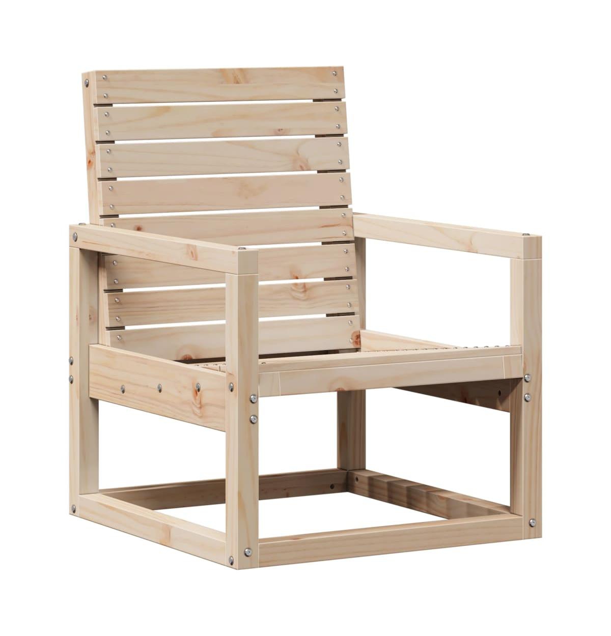 Click here for Garden Chair Natural Pine Solid Pine Wood Medium D... prices
