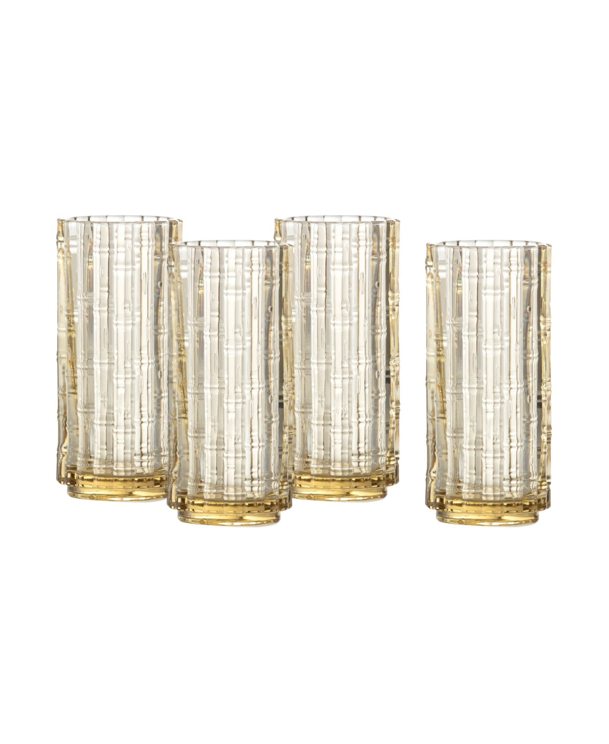 Click here for Fortessa Mahalo Collins Glass  Set of 4 - Ginger G... prices