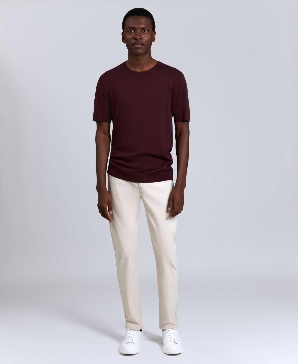 Click here for Kenneth Cole Mens Crewneck Sweater T-Shirt - Burgu... prices