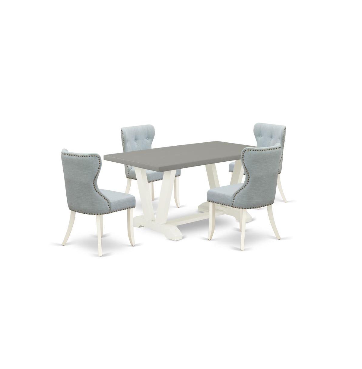 Click here for East West Furniture 5-Piece Kitchen Dining Set- 4... prices