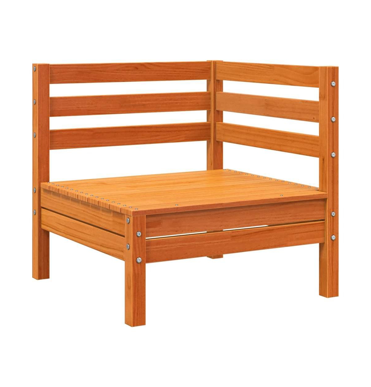 Click here for Garden Sofa Wax Brown Solid pine wood Medium Modul... prices