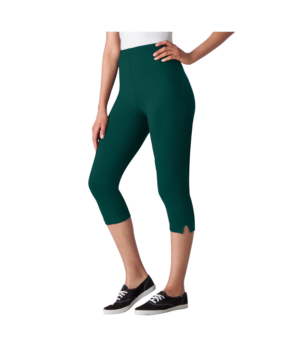 Click here for Woman Within Plus Size Within Stretch-Cotton Knit... prices