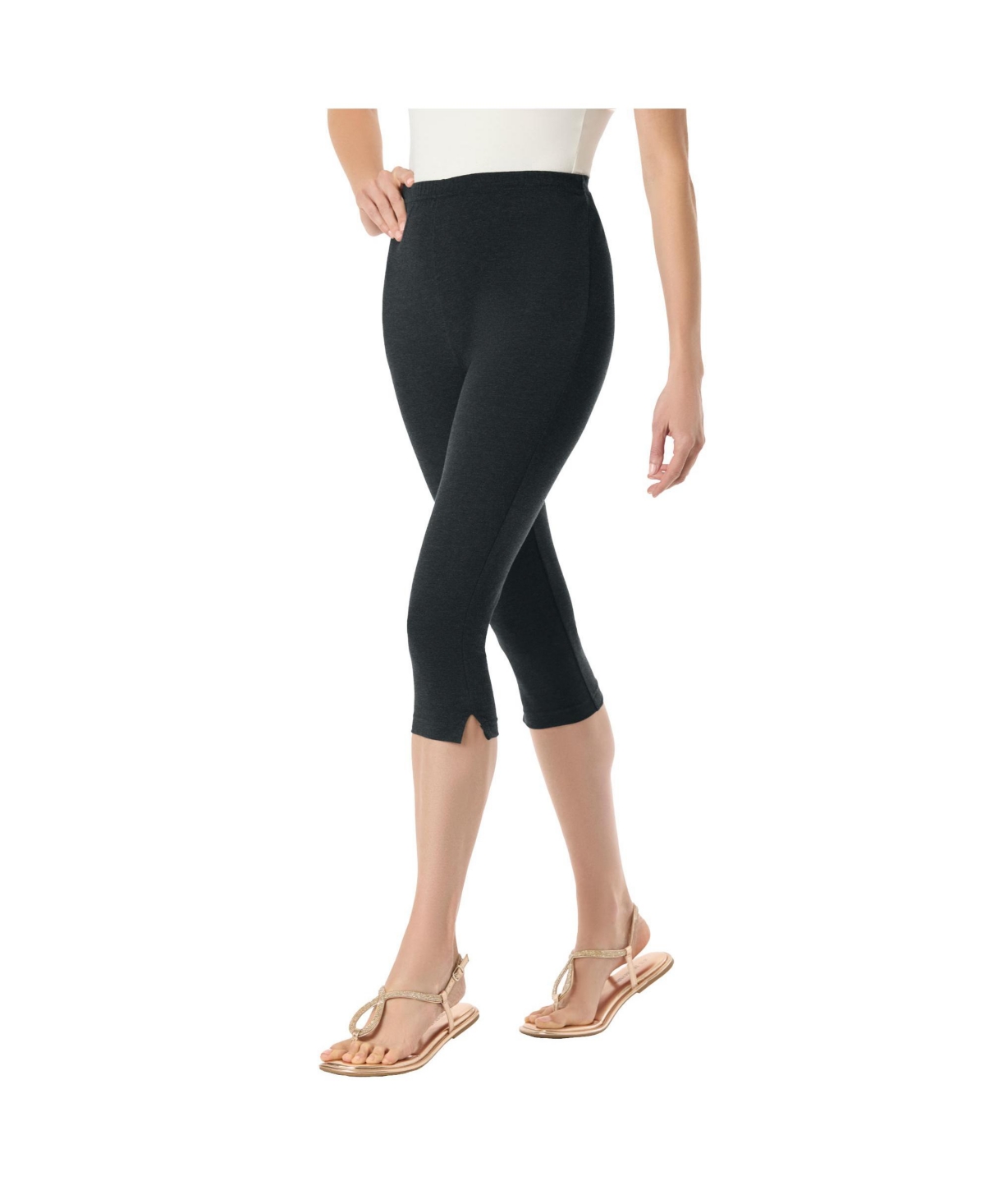 Click here for Woman Within Plus Size Within Stretch-Cotton Knit... prices