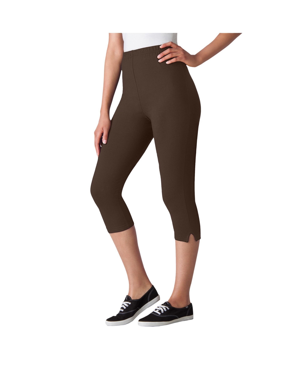 Click here for Woman Within Plus Size Within Stretch-Cotton Knit... prices