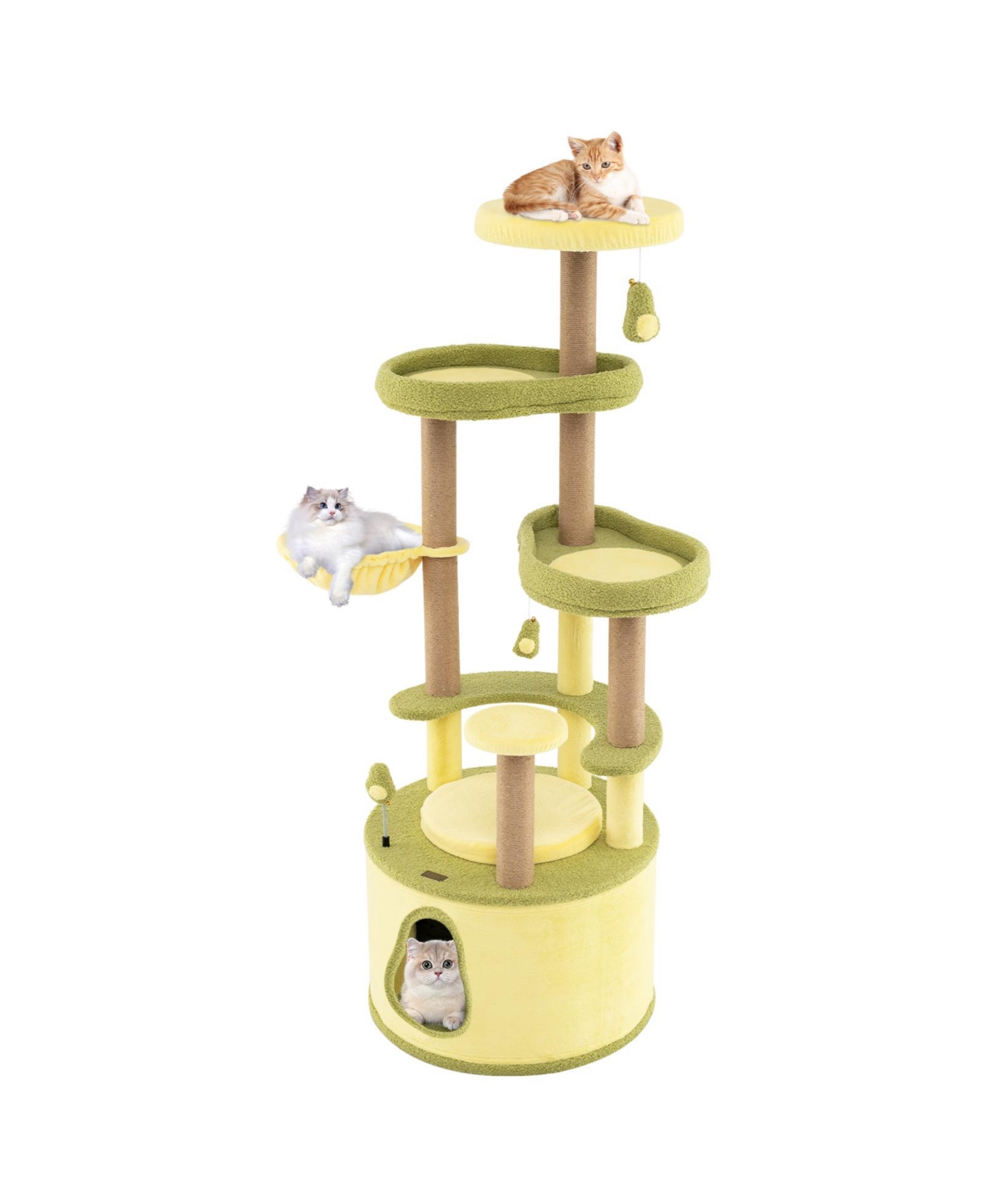 Click here for Gymax Large Avocado Cat Tree Multi-level Cat Tower... prices