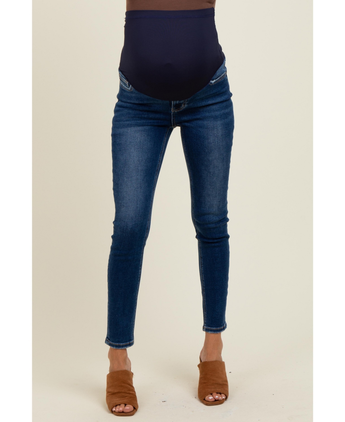 Click here for Pinkblush Maternity Navy Vintage Wash Skinny Jeans... prices