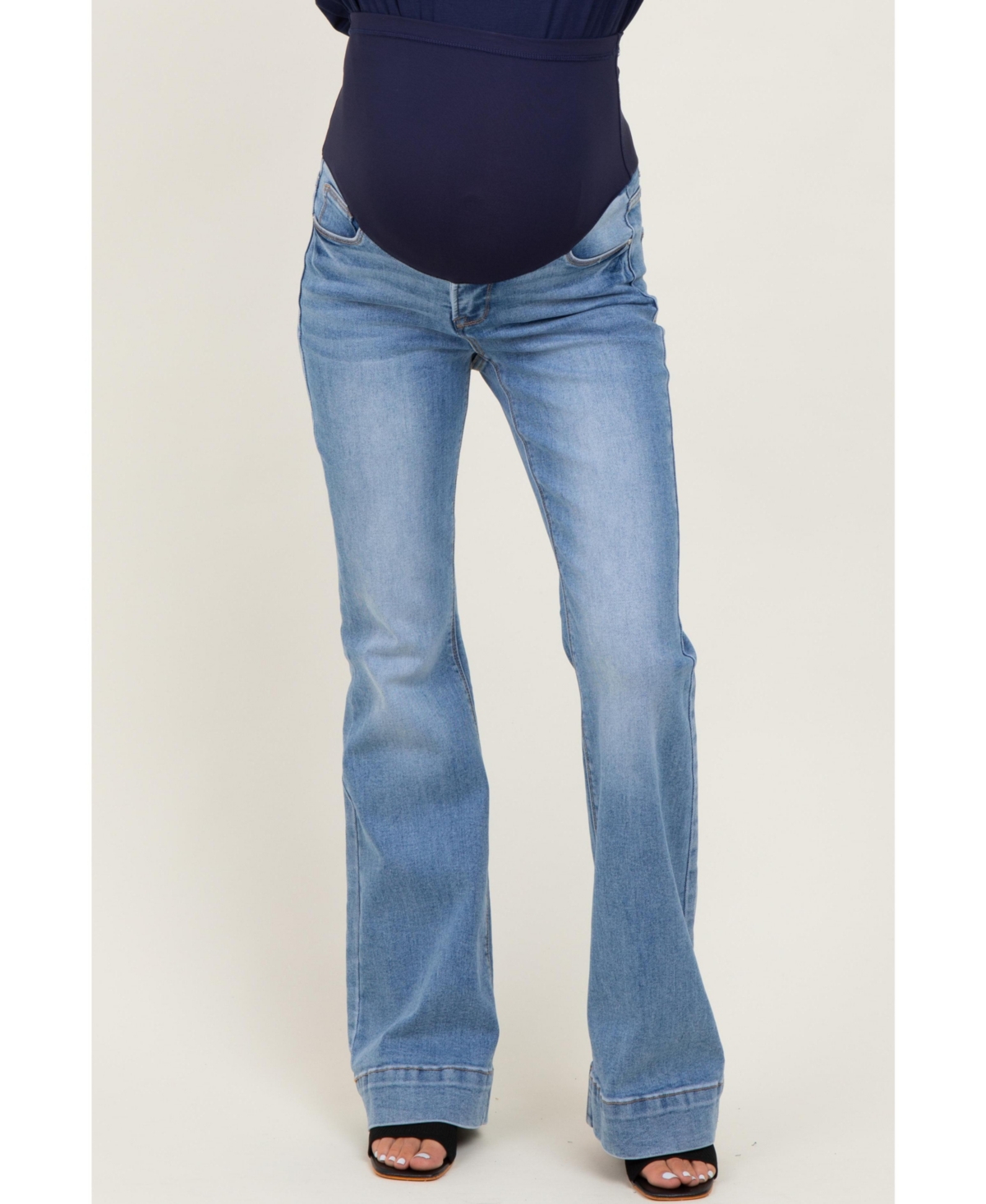 Click here for Pinkblush Maternity Medium High Rise Flare Jeans -... prices
