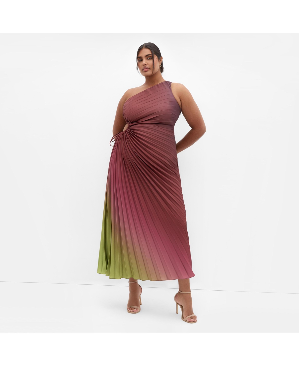 Click here for City Chic Womens Aliza Print Pleat Maxi Dress - Ma... prices