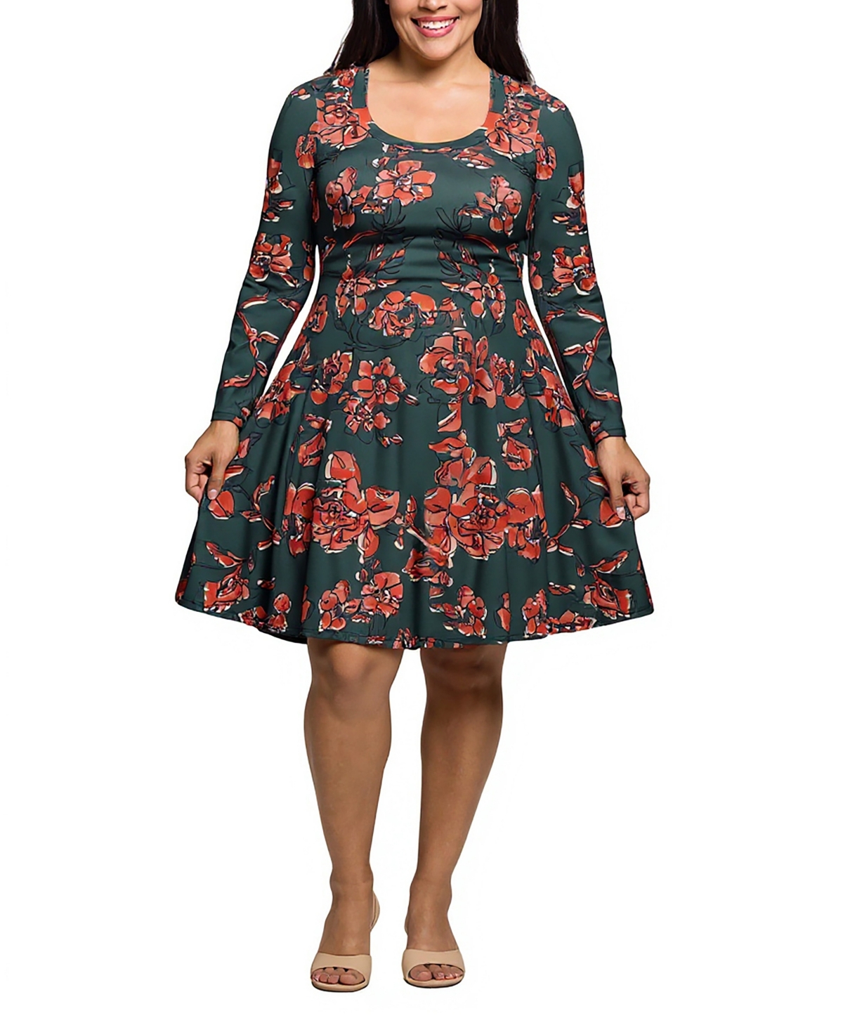 Click here for 24seven Comfort Apparel Plus Size Long Sleeve Fit... prices