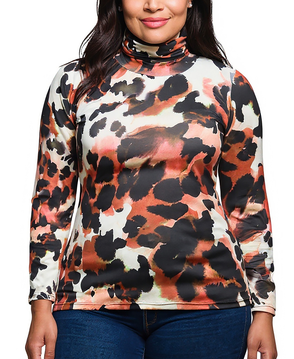 Click here for 24seven Comfort Apparel Plus Size Long Sleeve Turt... prices