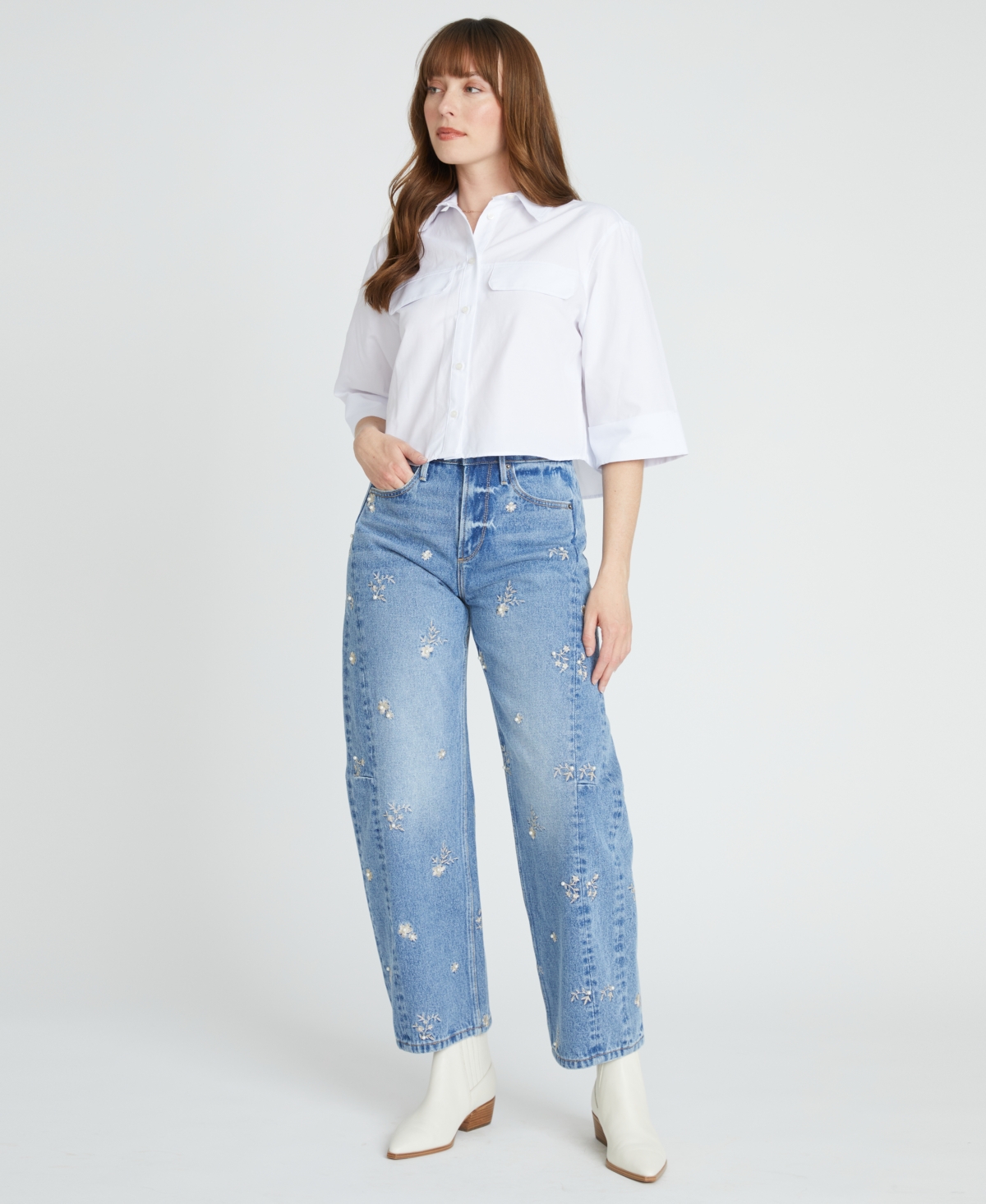 Click here for Driftwood Womens Elaine x Gilded Garden Barrel Jea... prices
