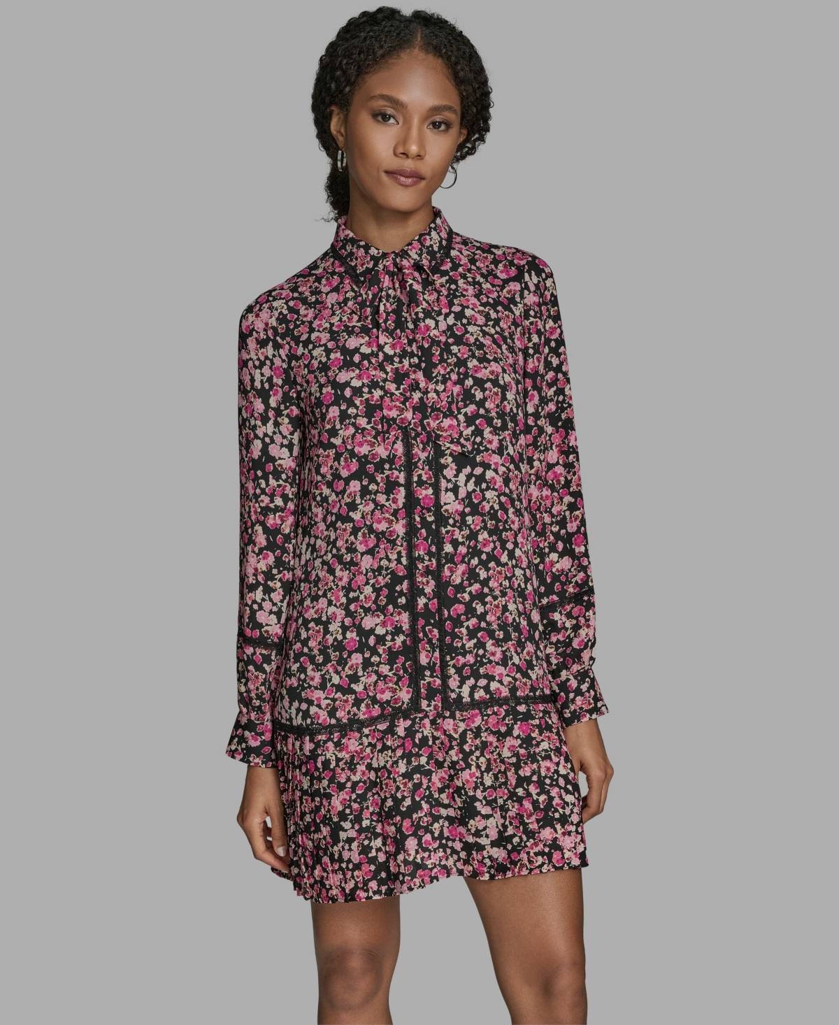 Click here for Bcbg Womens Long Sleeve Drop Waist Dress - Black/S... prices