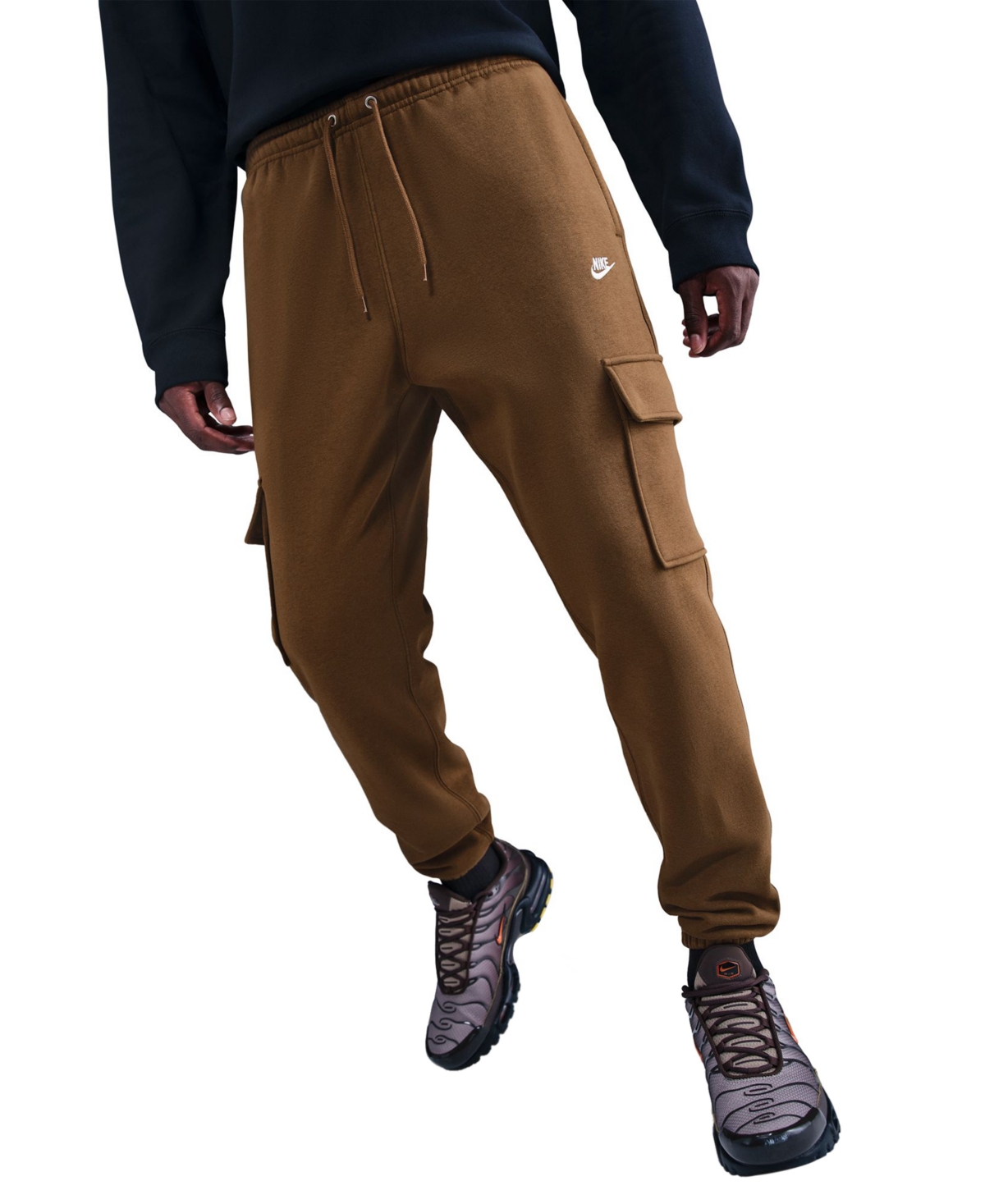 Click here for Nike Mens Club Fleece Cargo Pants - Mosswood Brown... prices