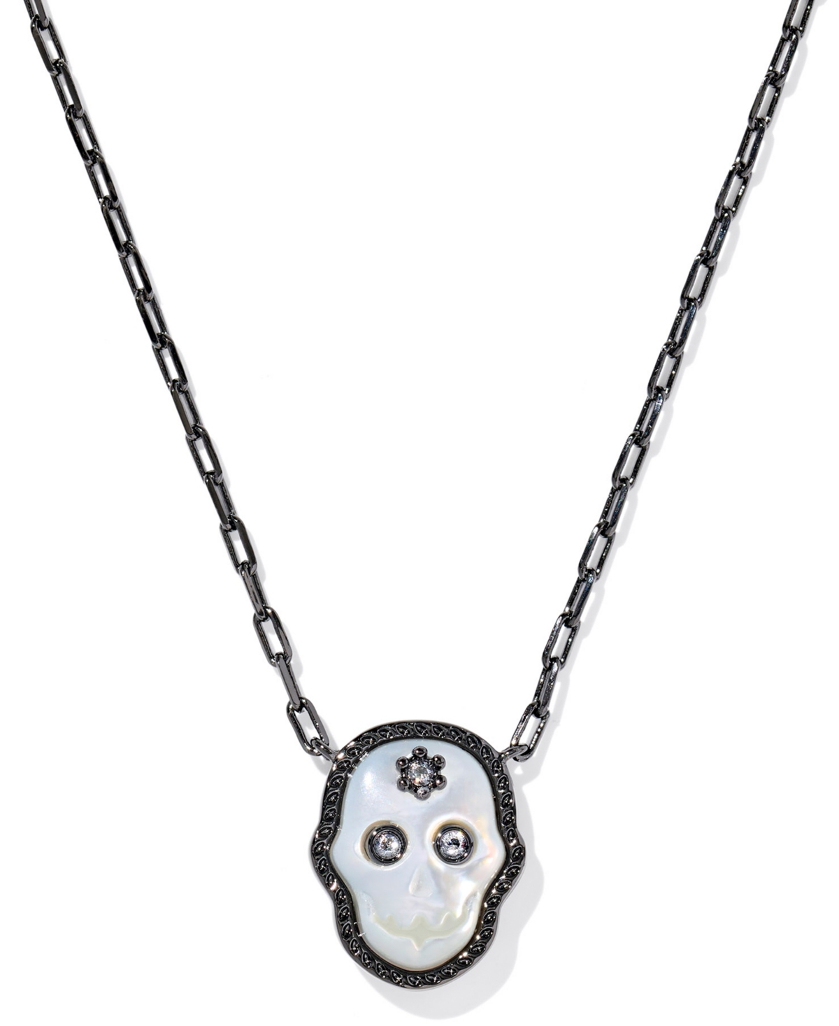 Click here for Kendra Scott Gunmetal Skeleton Short Pendant Neckl... prices