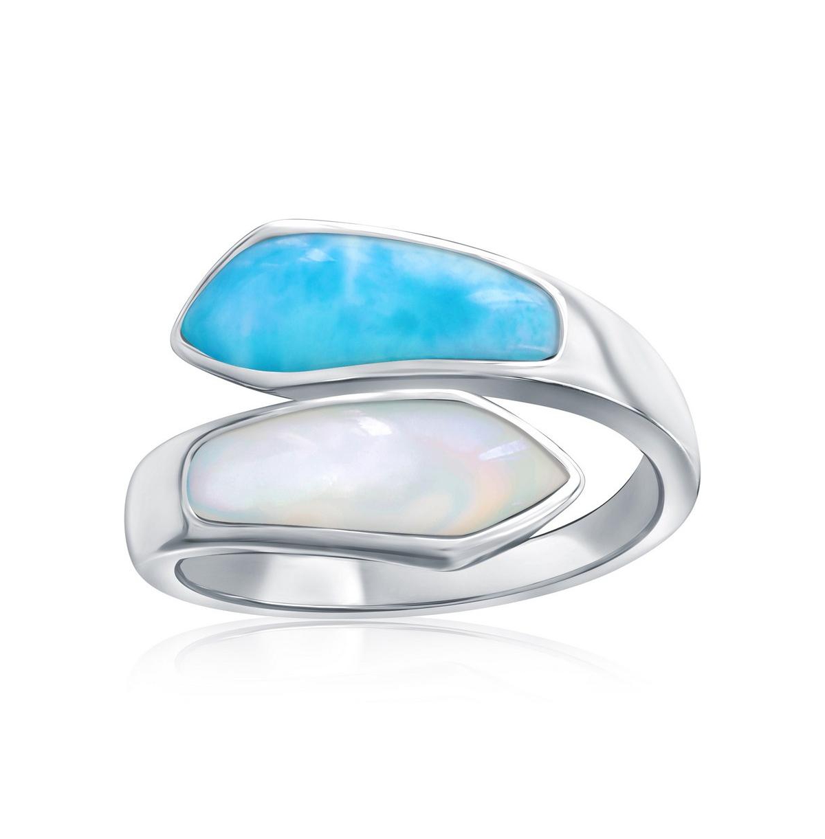 Click here for Caribbean Treasures Steling Silver  Mop & Larimar... prices
