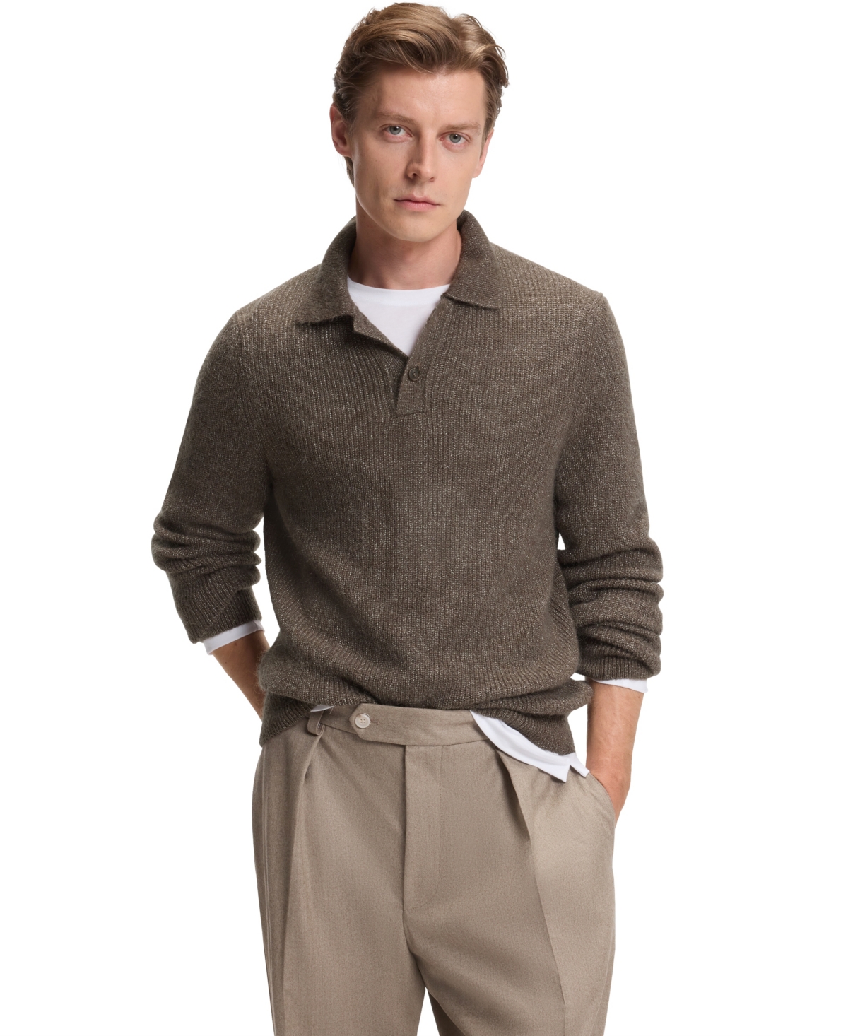 Click here for Boss by Hugo Boss Mens Beckham x Boss Mouline Rib... prices