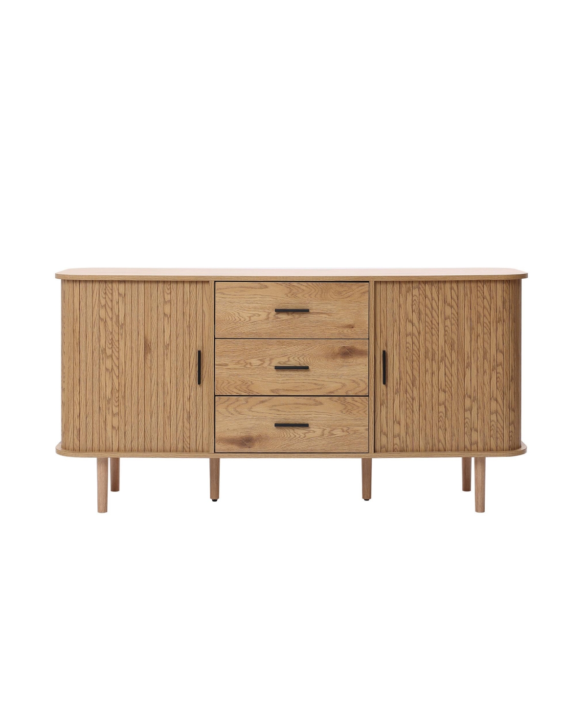 Click here for LuxenHome Oak Finish Mdf Wood 3-Drawer Sideboard C... prices