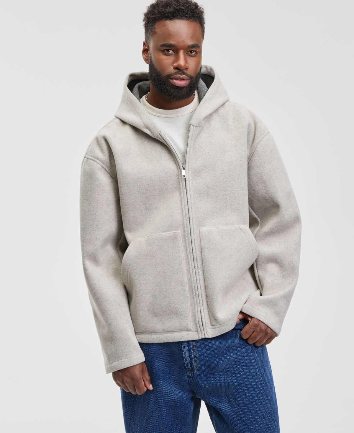 Click here for Mode of One Mens Relaxed Fit Long Sleeve Zip-Front... prices