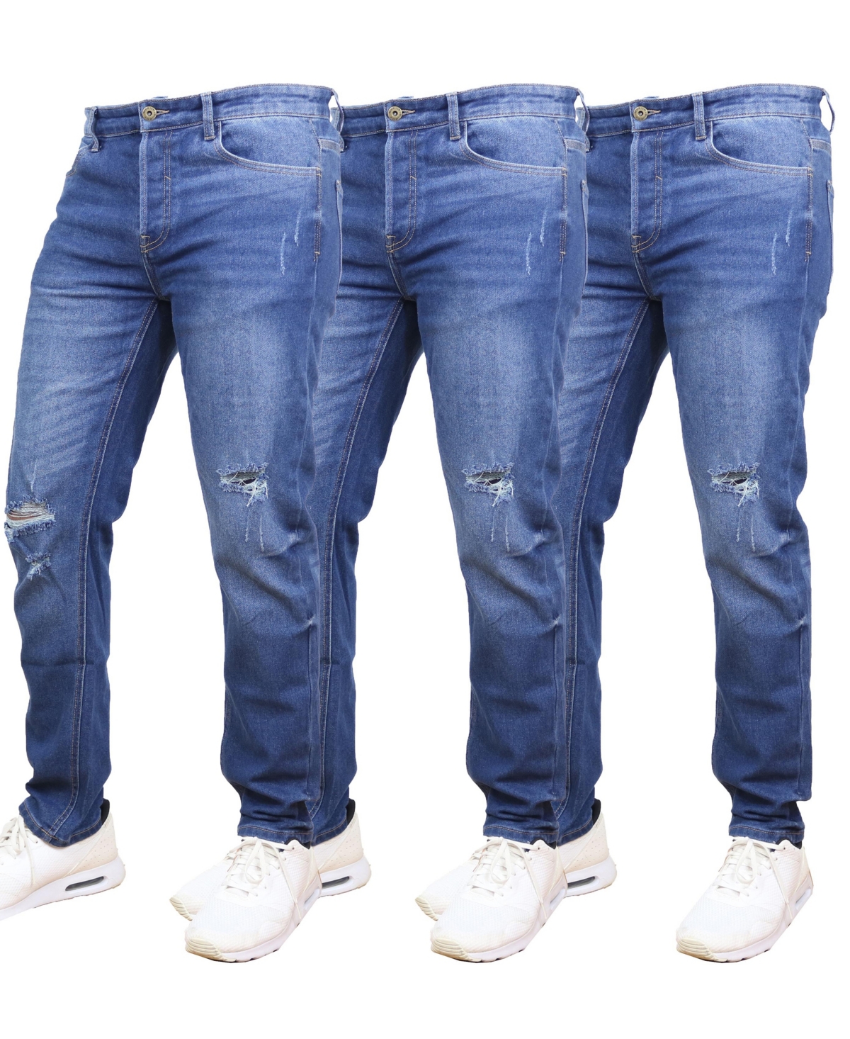 Click here for Blue Ice Mens 3-Pack Stretch Ripped Jeans - Dark W... prices